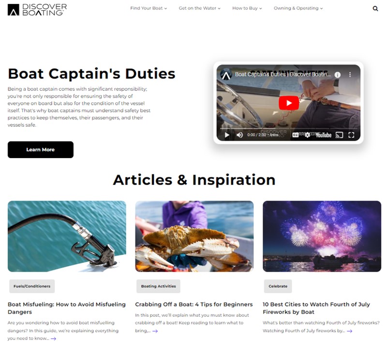 New DiscoverBoating.com Content Provides Timely Tips, Resources for ...